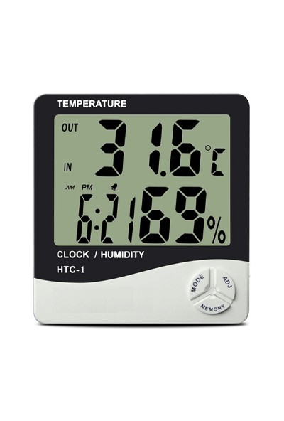 Yopigo Htc-1 Dijital Sıcaklık Nem Ölçer Termometre ve Saat Yopigo Htc-1 Dijital Sıcaklık Nem Ölçer Termometre ve Saat