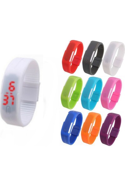 Wildlebend Silikon LED Kol Saati - Beyaz