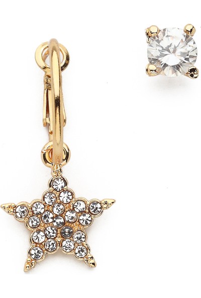 Modex Altın Kaplama, Taşlı Yıldız Küpe