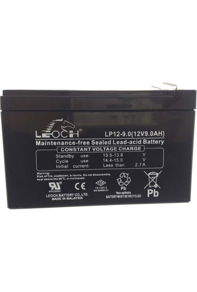 Leoch 12V 9 Ah Bakımsız Kuru Akü