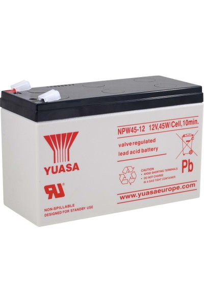 Yuasa Npw45-12 12V 9 Ah Bakımsız Kuru Akü Yuasa Npw45-12 12V 9 Ah Bakımsız Kuru Akü