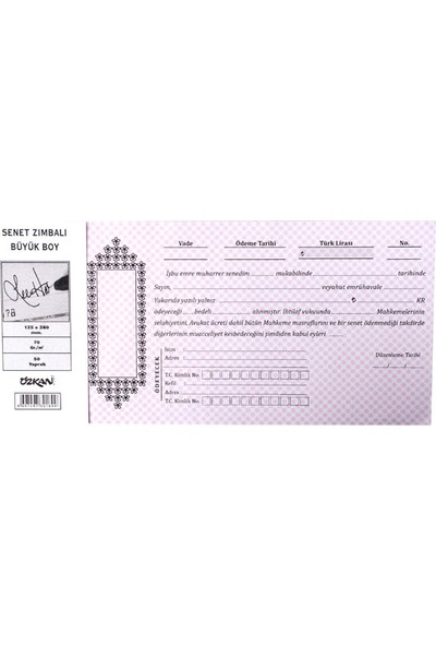 Özkan Senet Zımbalı Büyük Boy 50'Li