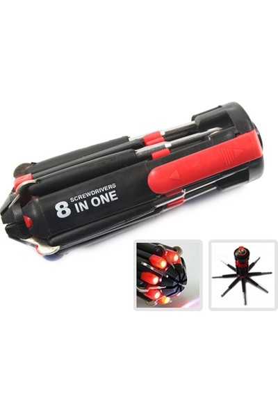 Pratik 8 in 1 Led Işıklı Tornavida Seti Pratik 8 in 1 Led Işıklı Tornavida Seti