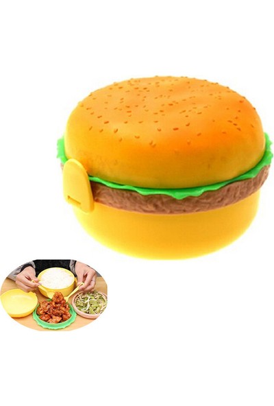 Pratik Hamburger Tasarımlı Saklama ve Beslenme Kabı Pratik Hamburger Tasarımlı Saklama ve Beslenme Kabı