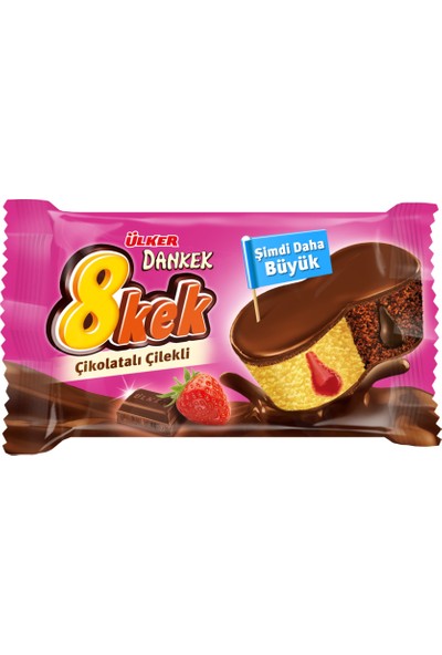 Ülker Dankek 8Kek Çikolatalı Çilekli 55 gr 24 Adet Ülker Dankek 8Kek Çikolatalı Çilekli 55 gr 24 Adet