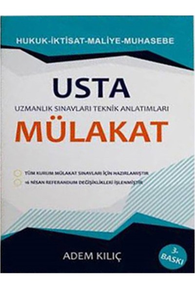 2017 Uzmanlık Sınavları İçin Usta Mülakat Hukuk İktisat Maliye Muhasebe 2017 Uzmanlık Sınavları İçin Usta Mülakat Hukuk İktisat Maliye Muhasebe