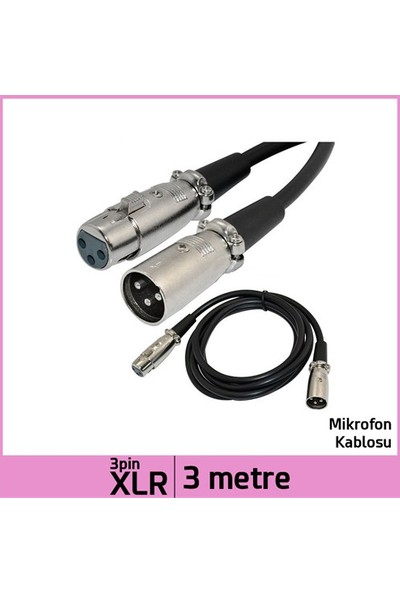 Ti-Mesh Xlr 3 Pin Mikrofon Ses Uzatma Kablosu - 3M