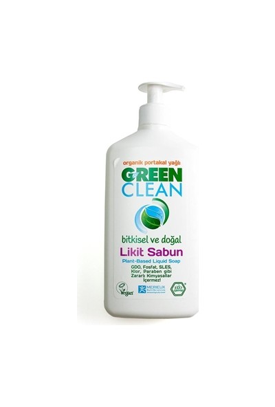 Green Clean Organik Sıvı Sabun Portakallı 500 Ml.