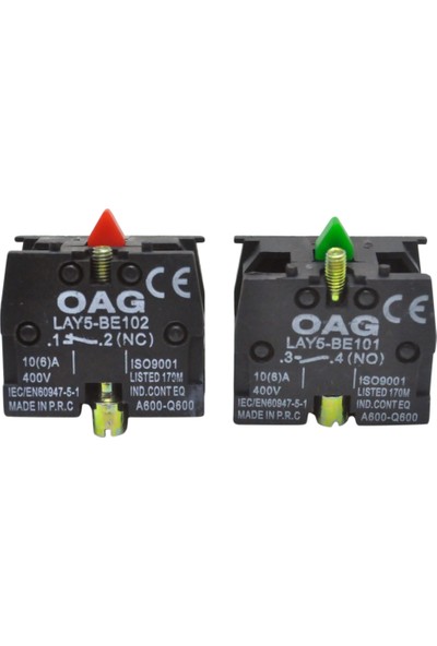 El-Max Lay5 (Db2) Be101 Yedek Kontak Blok Q22 1No (Yeşil)