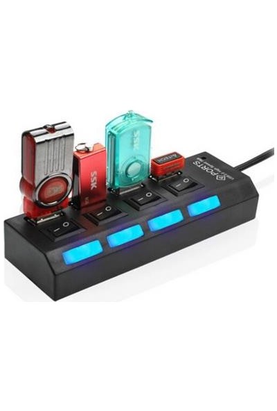 Alfais 4863 Usb Hub 4 Port Çoklayıcı Switch