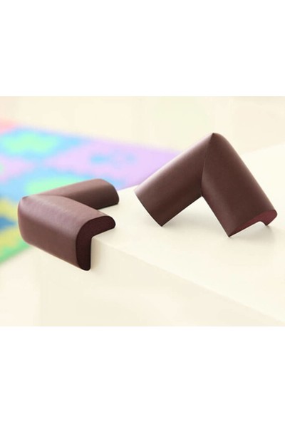 Agubugu Baby Kauçuk Köşe Koruyucu 4 Adet - Kahverengi