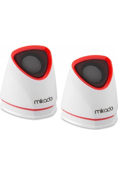 Mikado Md-158 2.0 Beyaz/Kırmızı Usb Speaker Mikado Md-158 2.0 Beyaz/Kırmızı Usb Speaker
