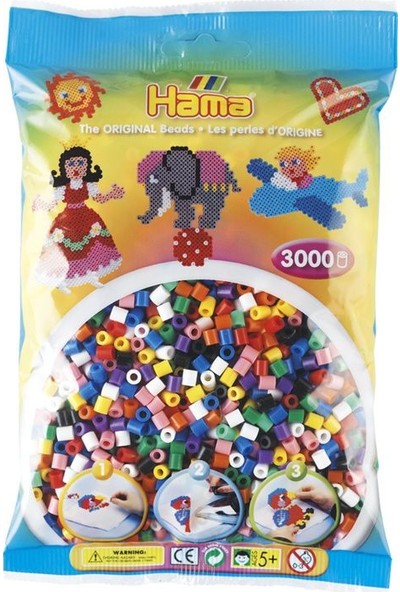 Hama Beads 3.000'lik Hama Midi Boncuk - 10 Renk Hama Beads 3.000'lik Hama Midi Boncuk - 10 Renk