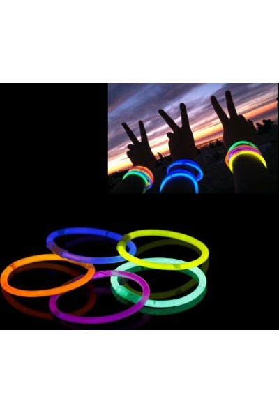 Wildlebend 10 Adet Glow Stick Bracelet Fosforlu Kırılan Çubuk Bileklik