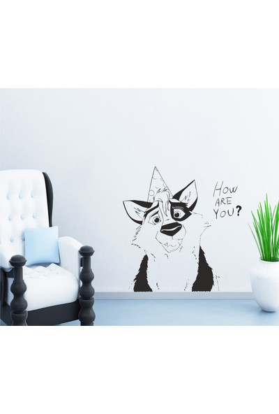 Hepsi Duvar Cute Dog Duvar Sticker