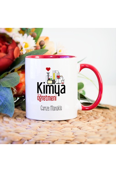 Soppigo Kişiye Özel Kırmızı Renkli Kimya Öğretmeni Kupa Bardak Soppigo Kişiye Özel Kırmızı Renkli Kimya Öğretmeni Kupa Bardak