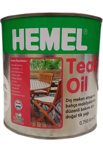 Hemel Teak Oil 1. Sınıf Tik Yağı 0,75 Litre Hemel Teak Oil 1. Sınıf Tik Yağı 0,75 Litre