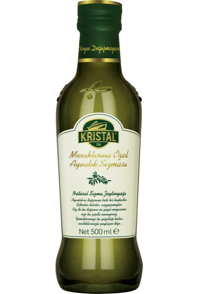 Kristal Meraklısına Özel Ayvalık Sızması Zeytinyağı 500 ml Kristal Meraklısına Özel Ayvalık Sızması Zeytinyağı 500 ml