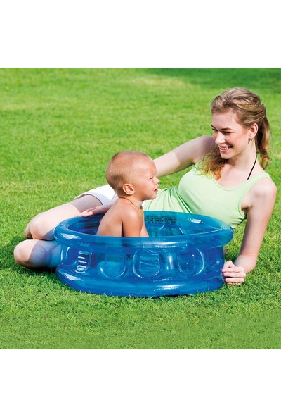 Bestway şişme Bebek Havuzu Şeffaf Mavi 64Cm X 25Cm 51112