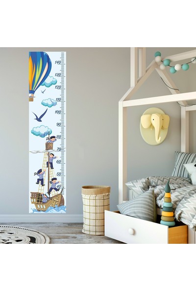 DekorLoft Çılgın Denizci Boy Ölçer Sticker DBC9 Mavi