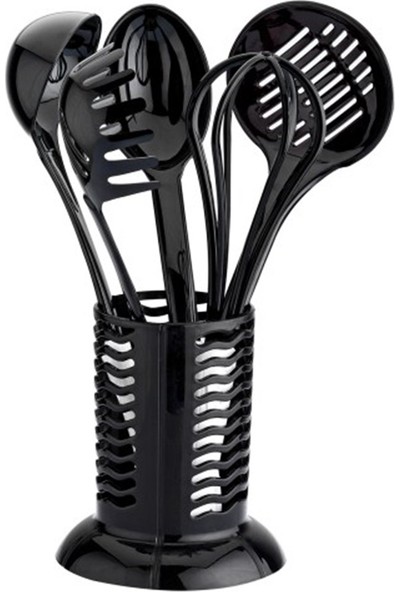 Schafer Mia Plastik Kepçe Takımı -Siyah