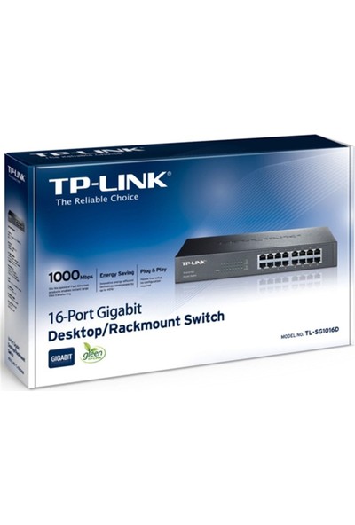 Tp-Link Tl-Sg1016D 10/100/1000Mbps Rackmount Swich Tp-Link Tl-Sg1016D 10/100/1000Mbps Rackmount Swich