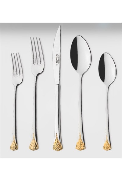 Schafer 90 Parça Gold Çatal Kaşık Bıçak Takımı (2090)