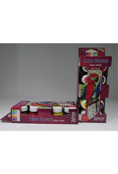 Südor Cam Boya 10 Lu Takım Pet 15 Ml Su Bazlı