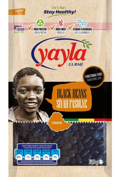 Yayla Gurme Siyah Fasulye 500 gr