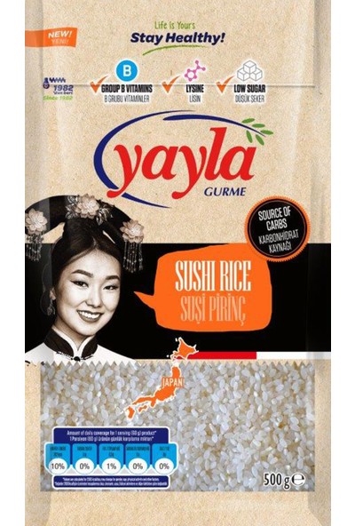 Yayla Gurme Sushi Pirinci 500 gr