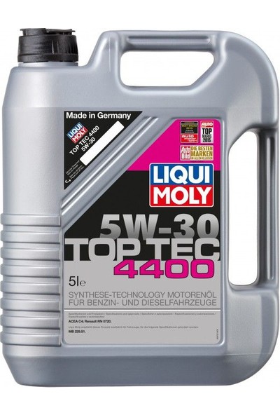 Liqui Moly Top Tec 4400 5W-30 5 Litre Motor Yağı ( Üretim Yılı: 2022 ) Liqui Moly Top Tec 4400 5W-30 5 Litre Motor Yağı ( Üretim Yılı: 2022 )
