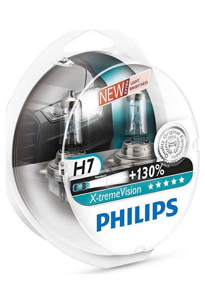 Philips H7 %130 Extreme Vision 12v 55w 3500K - Far Ampul Seti Philips H7 %130 Extreme Vision 12v 55w 3500K - Far Ampul Seti