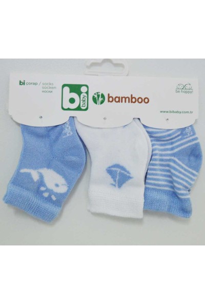 Bibaby 68134 Bambu Erkek 3'lü Çorap