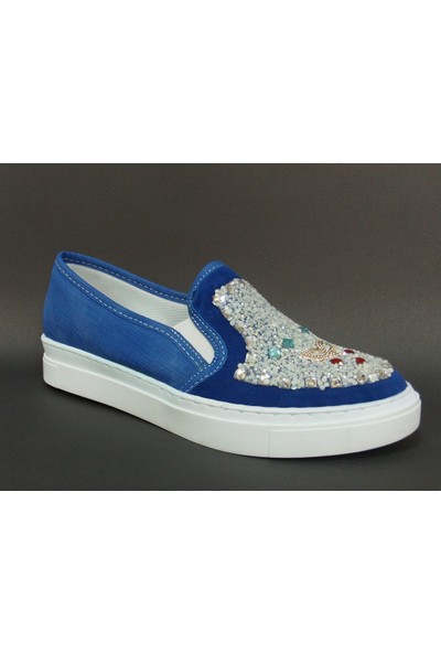 Baba 171102 Saks Mavi Taşlı Vans Çocuk Ayakkabısı