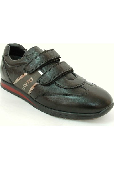 Lento 341 Siyah %100 Deri Cırtlı Çocuk Ayakkabısı