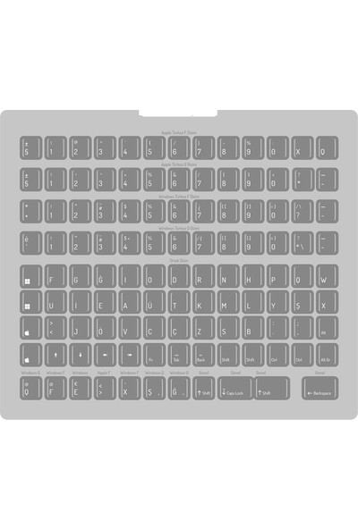 Evrensel klavye Universal Klavye Üstü Etiket Gri