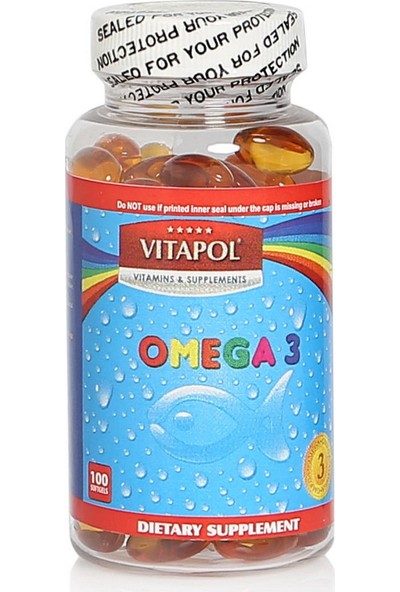 Vitapol Çocuklar İçin Omega3 Balık Yağı 100 Kapsül Vitapol Çocuklar İçin Omega3 Balık Yağı 100 Kapsül