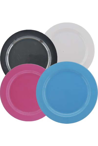 Tahtakale Toptancısı Myebi Mika Tabak Renkli 23 Cm (10 Adet)