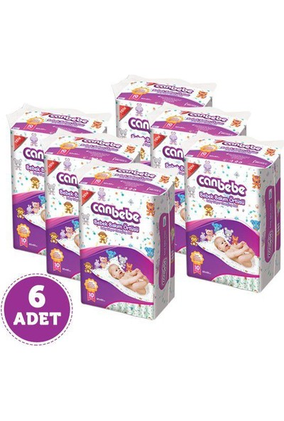Canbebe 6 Adet Bebek Bakım Örtüsü 60 x 60 Cm Canbebe 6 Adet Bebek Bakım Örtüsü 60 x 60 Cm