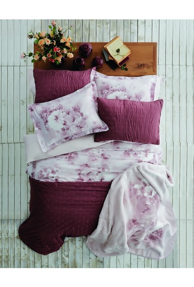 Karaca Home Madeline Yatak Örtüsü ve Nevresim Takımı Set Gülkurusu