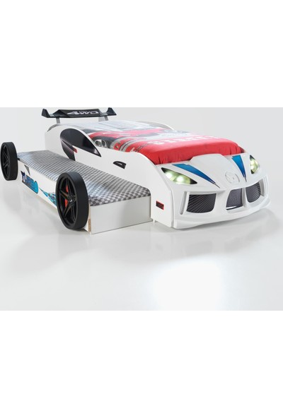 Arabalı Yatak Eco Yavru Karyolalı Beyaz