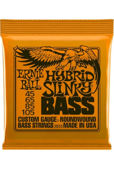 Ernie Ball P02833 Hybrid Slinky Nickel 45-105 (4 Telli) Bas Gitar Teli Ernie Ball P02833 Hybrid Slinky Nickel 45-105 (4 Telli) Bas Gitar Teli