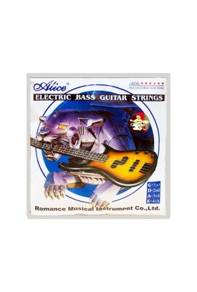 Alice A-606 (4)-M Bas Gitar Teli - 4 Telli Light Alice A-606 (4)-M Bas Gitar Teli - 4 Telli Light