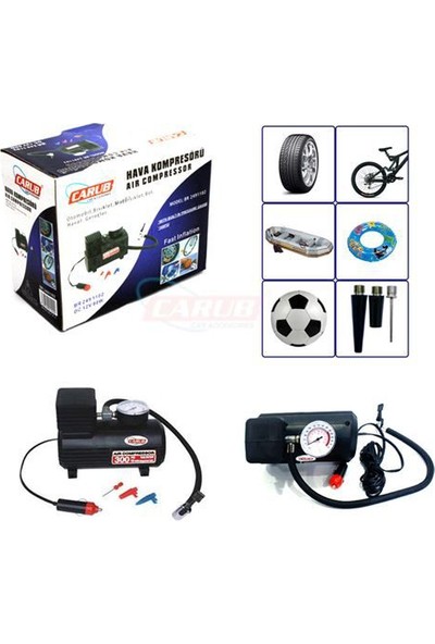 Nettedarikcisi Lastik Hava Kompresörü Lastik Pompası Mini 300PSI 12V