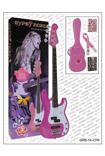 Valencia Grb1Kcpk Bas Gitar Set Dark-Pembe