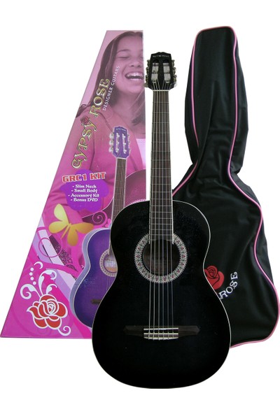 Valencia GRC1KCBK Gypsy Rose Klasik Gitar Seti Siyah (Askı-Klıf-Çıkartma-Dvd Hediyeli) Valencia GRC1KCBK Gypsy Rose Klasik Gitar Seti Siyah (Askı-Klıf-Çıkartma-Dvd Hediyeli)