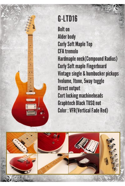 Cort G-Ltd16Jss Elektro Gitar: G-Ltd16Jss Cort G-Ltd16Jss Elektro Gitar: G-Ltd16Jss