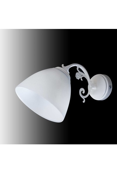 D-Light Zamak Çiçek Aplik Beyaz