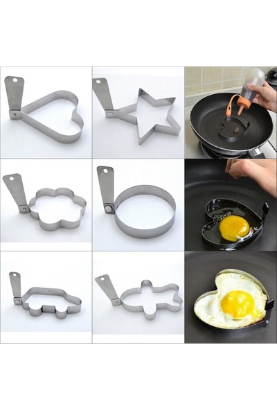 Nar Şekilli Omlet Pişirme Kalıbı 6'lı Set