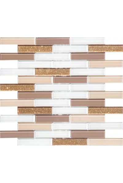 Mcm Mutfak Tezgah Arası Kristal Cam Mozaik Mp921 - 20 x 98 Mcm Mutfak Tezgah Arası Kristal Cam Mozaik Mp921 - 20 x 98